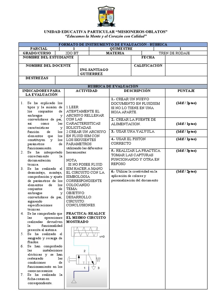 Instrumento de Evaluación de Tren de Rodaje 2BT | PDF | Informática