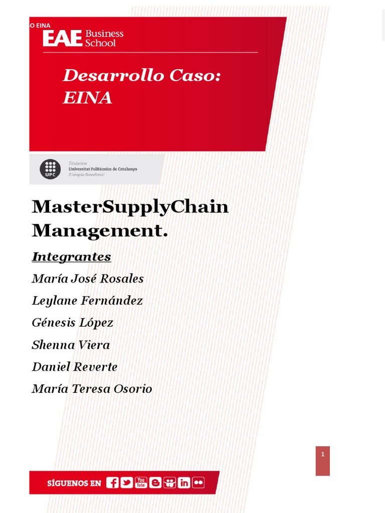 Caso Eina | PDF | Calidad (comercial) | Mercado (economía)