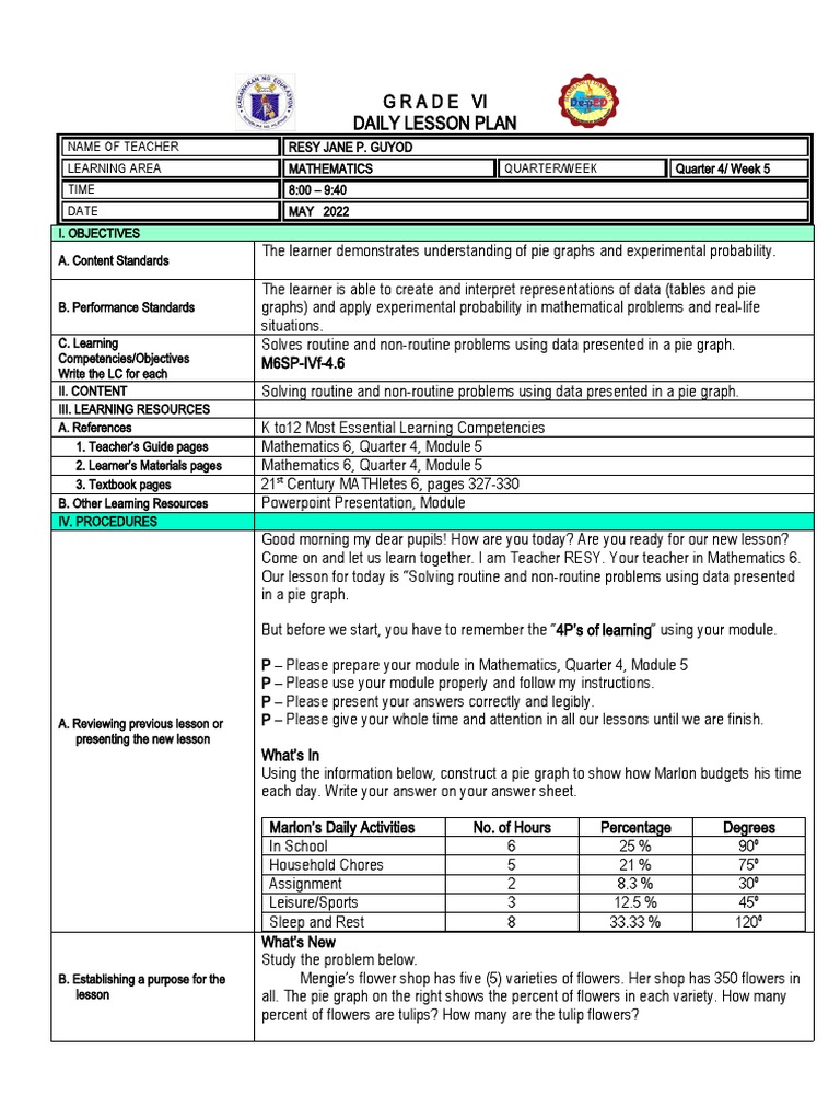 DLP-CO - Math 6 - RESY | PDF | Learning | Mathematics