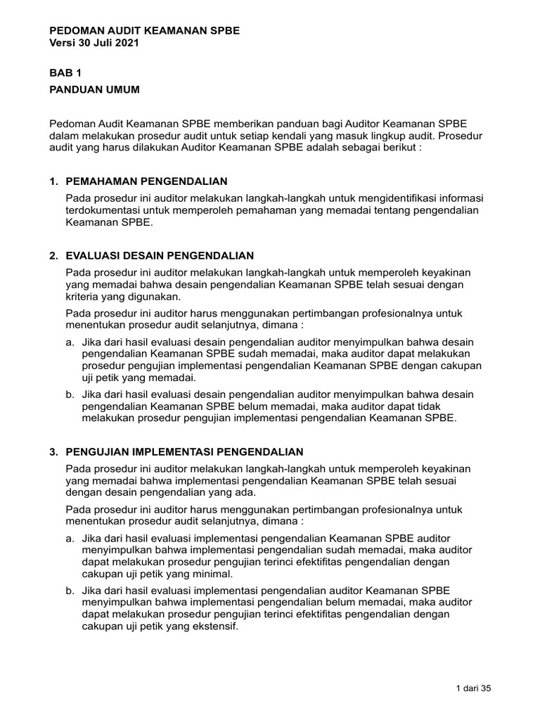 Pedoman Audit Keamanan | PDF