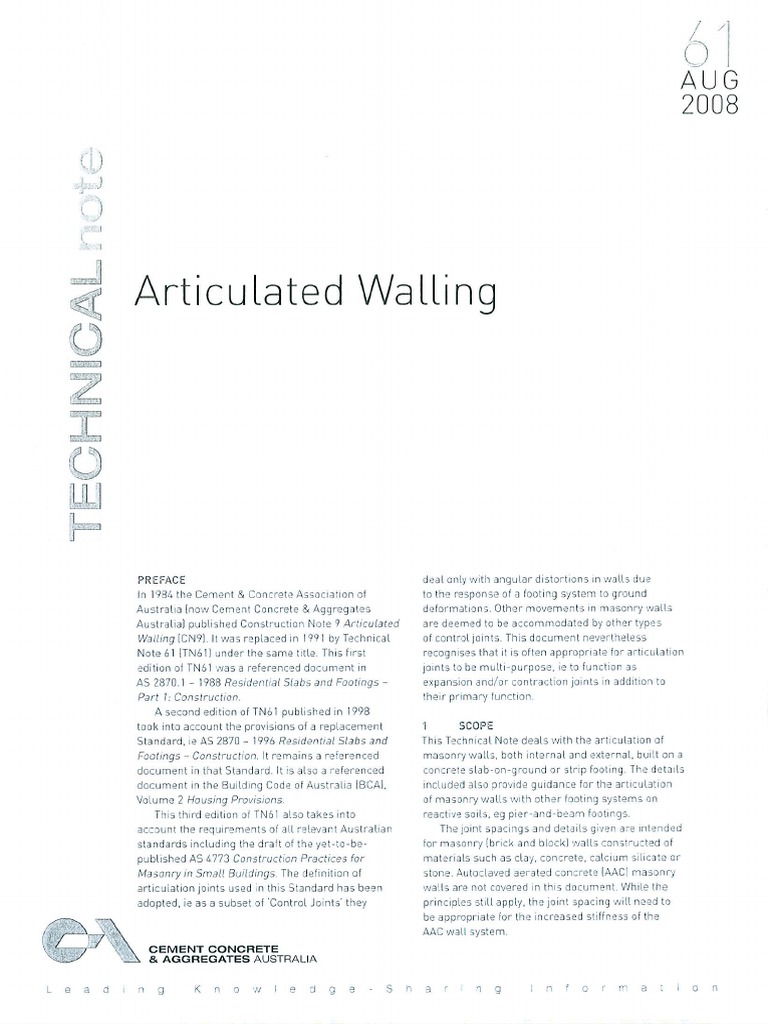 Articulated Walling August 2008 | PDF