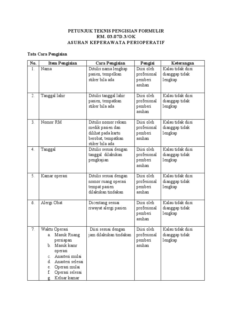 Asuhan Keperawatan Perioperatif | PDF