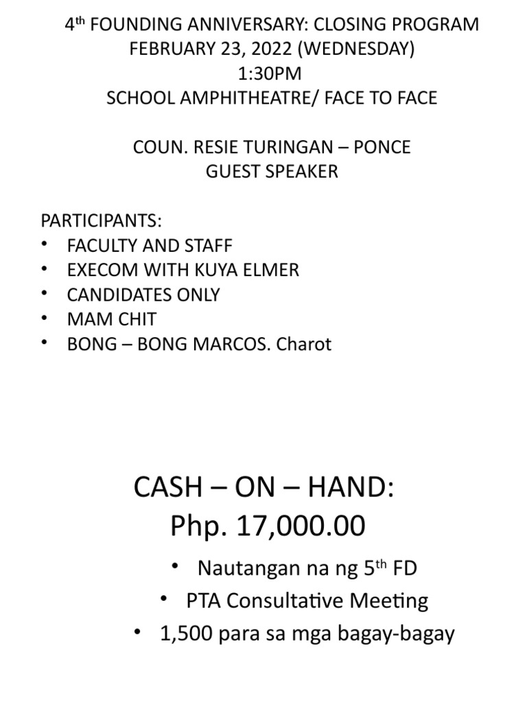 4th Execom Meetings | PDF