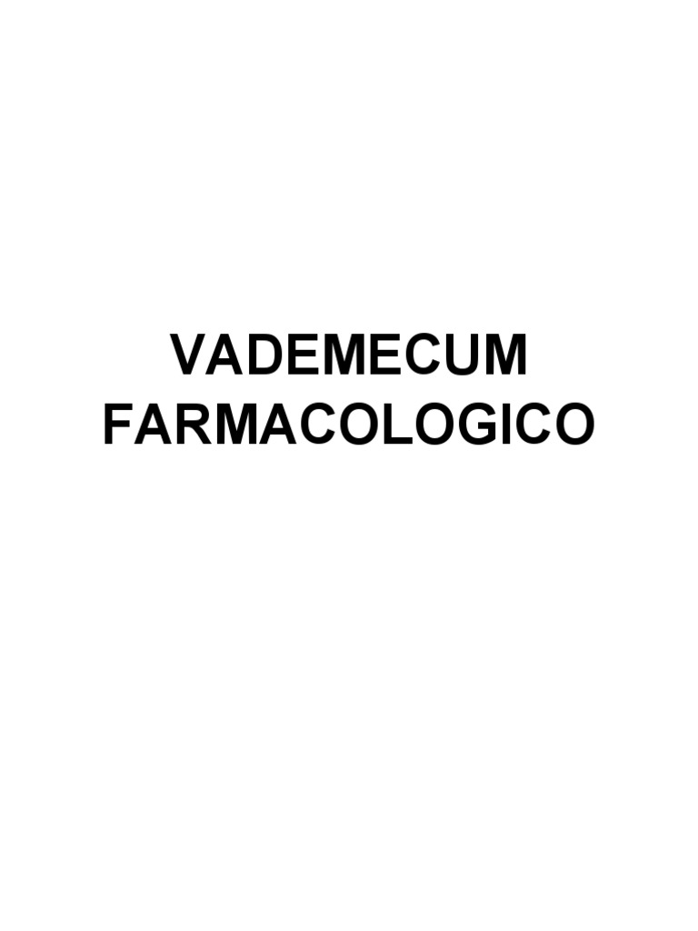 Vademecum Farmacologico | PDF