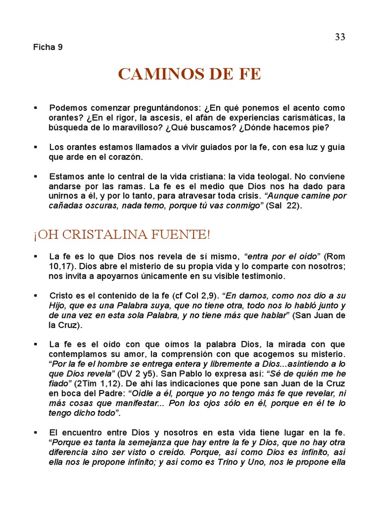 9 Caminos de Fe | PDF
