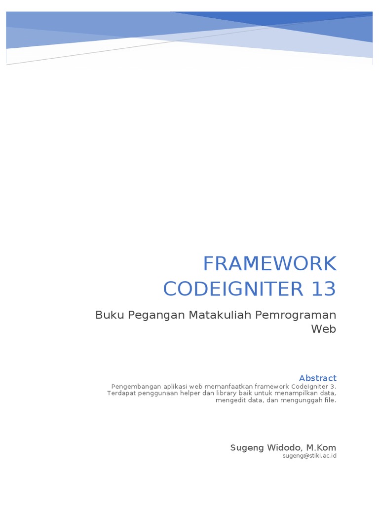 Panduan CodeIgniter untuk Pemula | PDF | Seni | Komputer