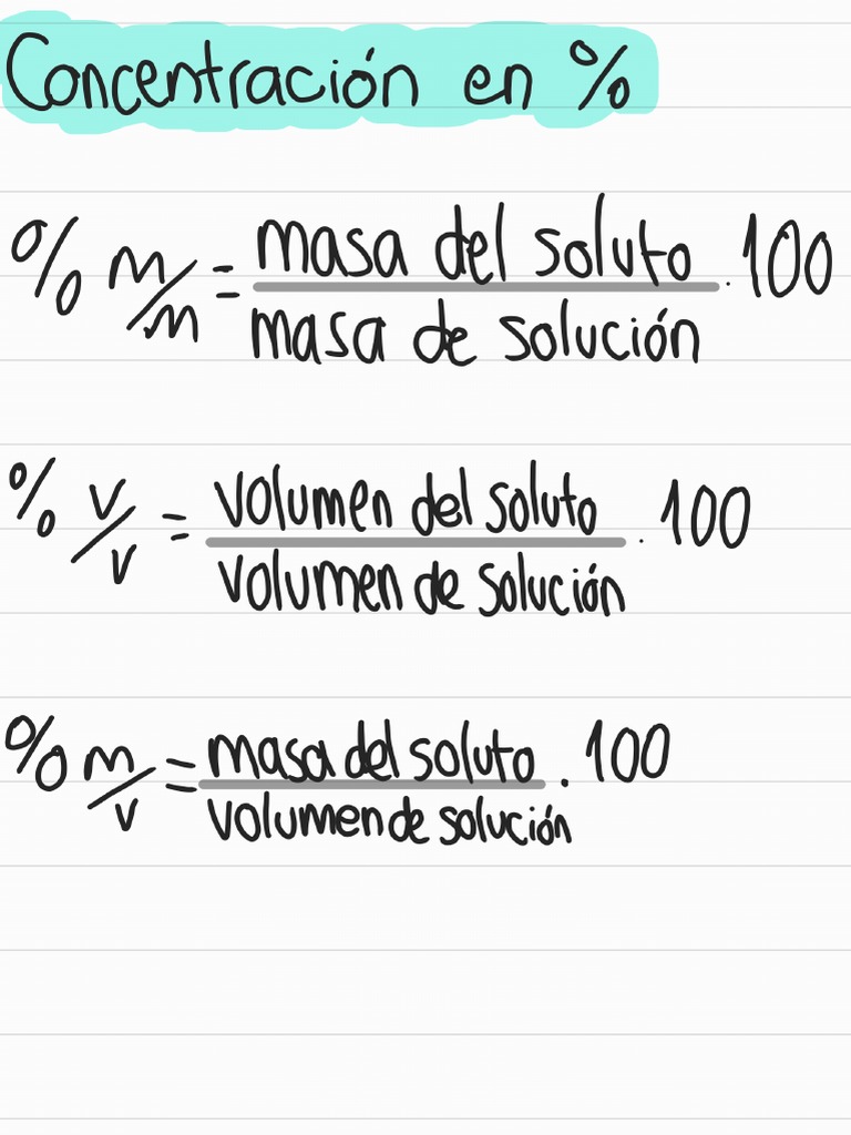 Concentración de Soluciones | PDF