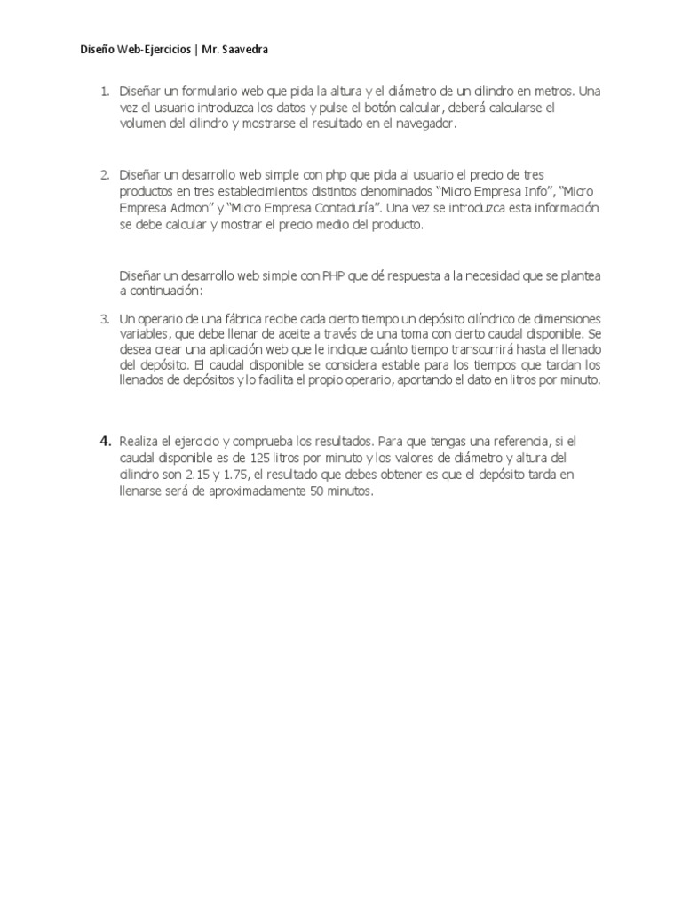 Ejercicios en PHP-12 INF | PDF | Finanzas y dinero