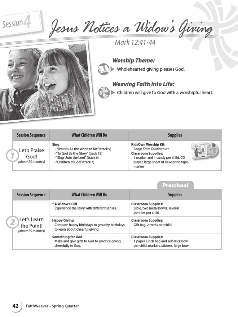 The Widow's Giving | PDF