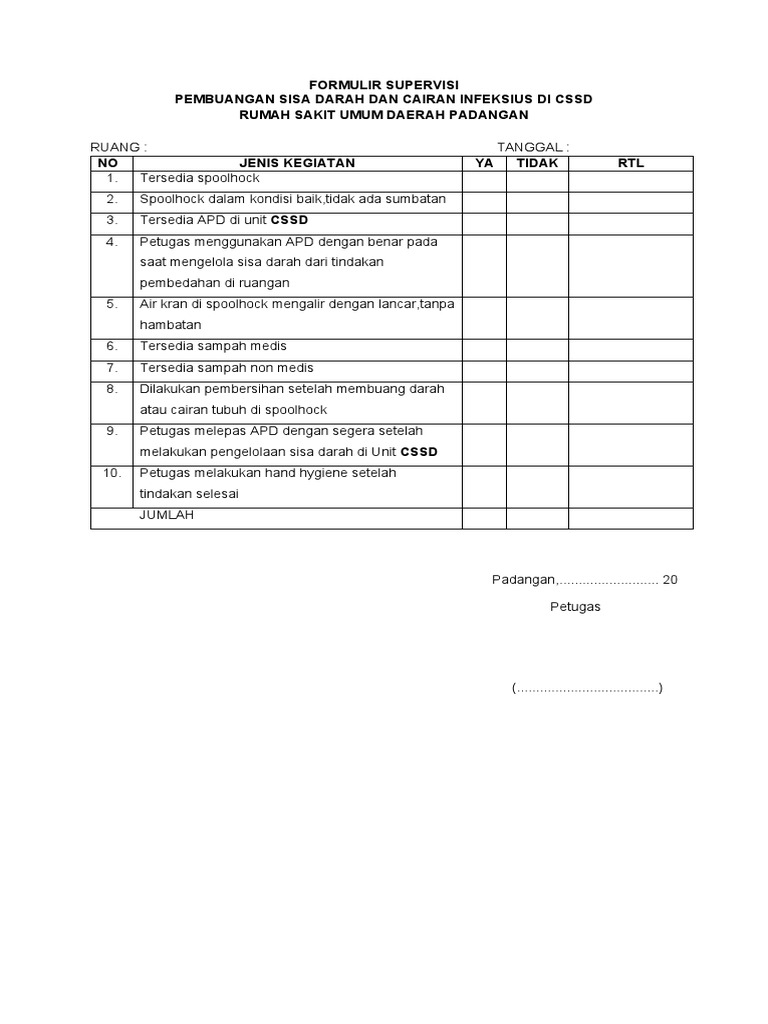 Form Monitoring Limbah Cair | PDF