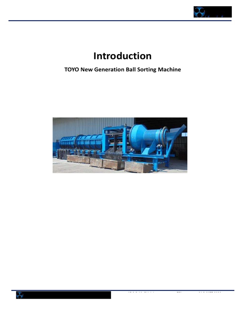 TOYO Ball Sorting Machine Overview | PDF