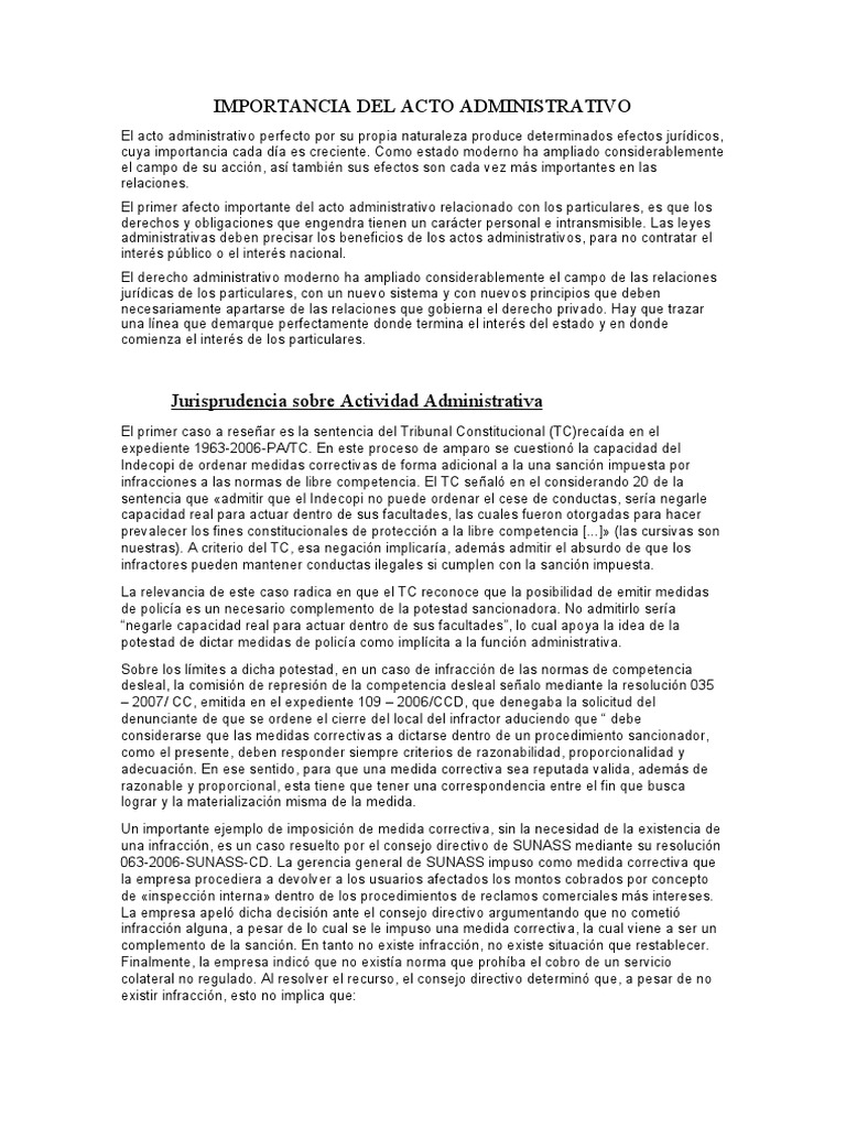 Importancia Del Acto Administrativo | PDF | Policía | Alcalde