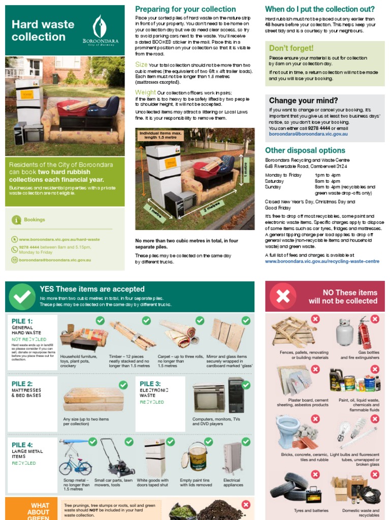 Prepare For Hardwaste Brochure | PDF