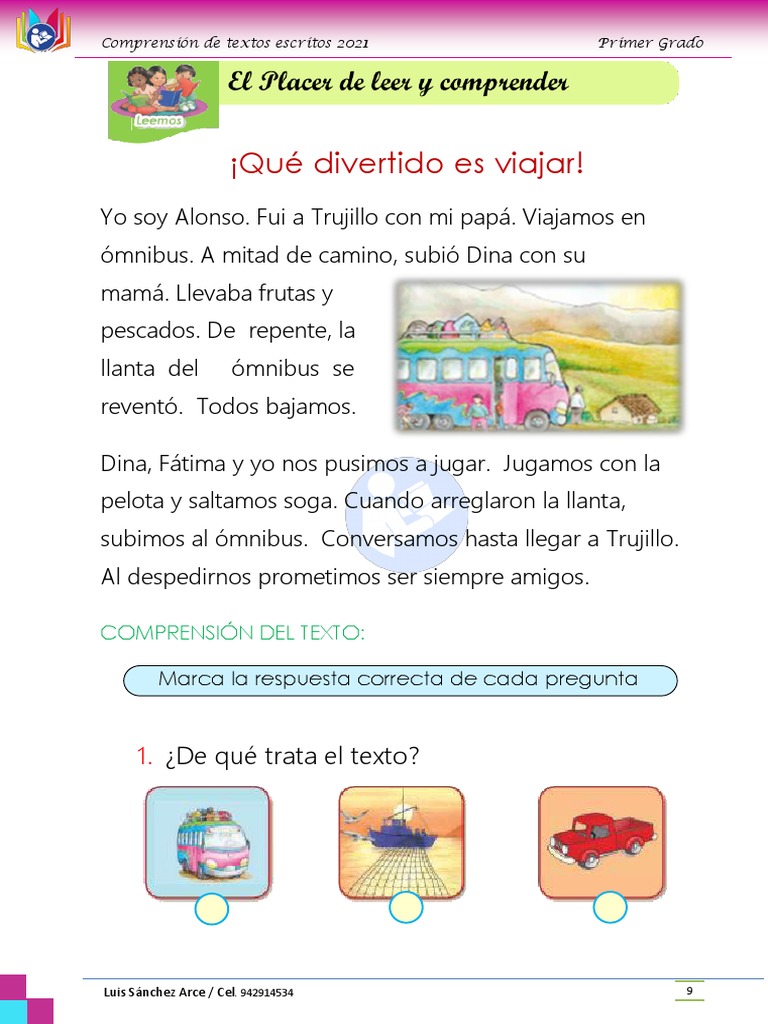 4- Lectura_ Que Divertido Es Viajar | PDF
