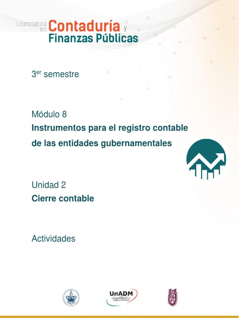 M8 U2 Actividades | PDF | Contabilidad | Teneduría de libros