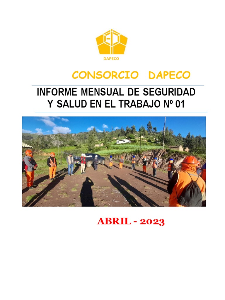 Informe de Seguridad y Salud en El Trabajo - Abril 2023 | PDF