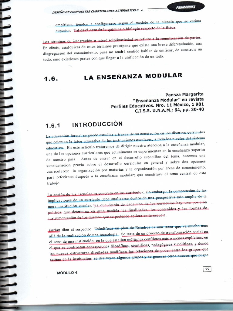 EnseÃ Anza Modular 1era Parte | PDF | Plan de estudios | Evaluación