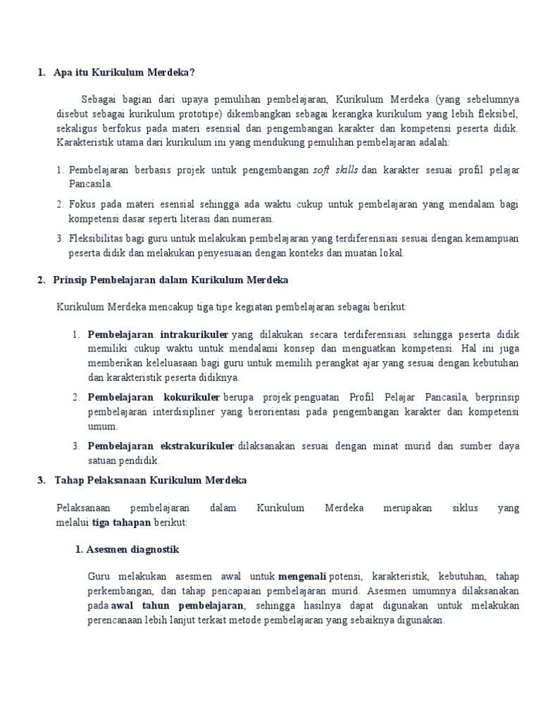 Kurikulum Merdeka: Pembelajaran Fleksibel | PDF