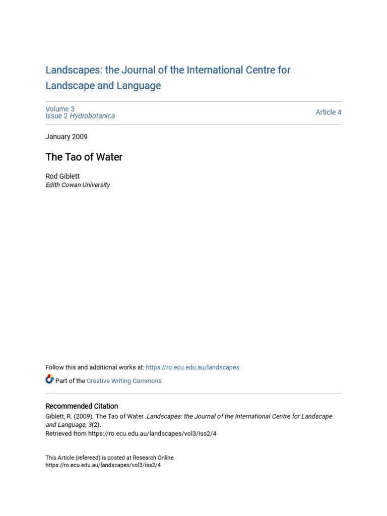 The Tao of Water | PDF