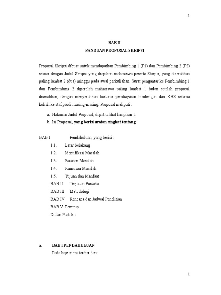 Format Proposal Skripsi - 22-1 | PDF