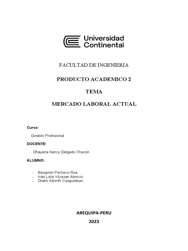 Producto Academico 2 | PDF