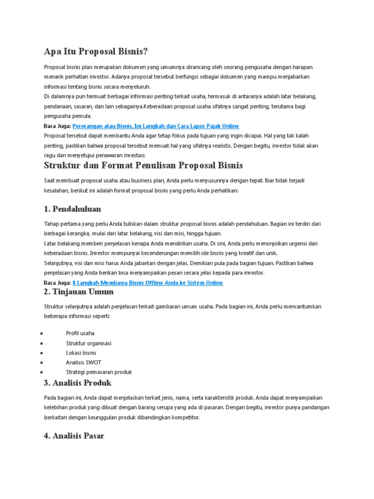 Proposal Usaha Kue Roti Sederhana | PDF