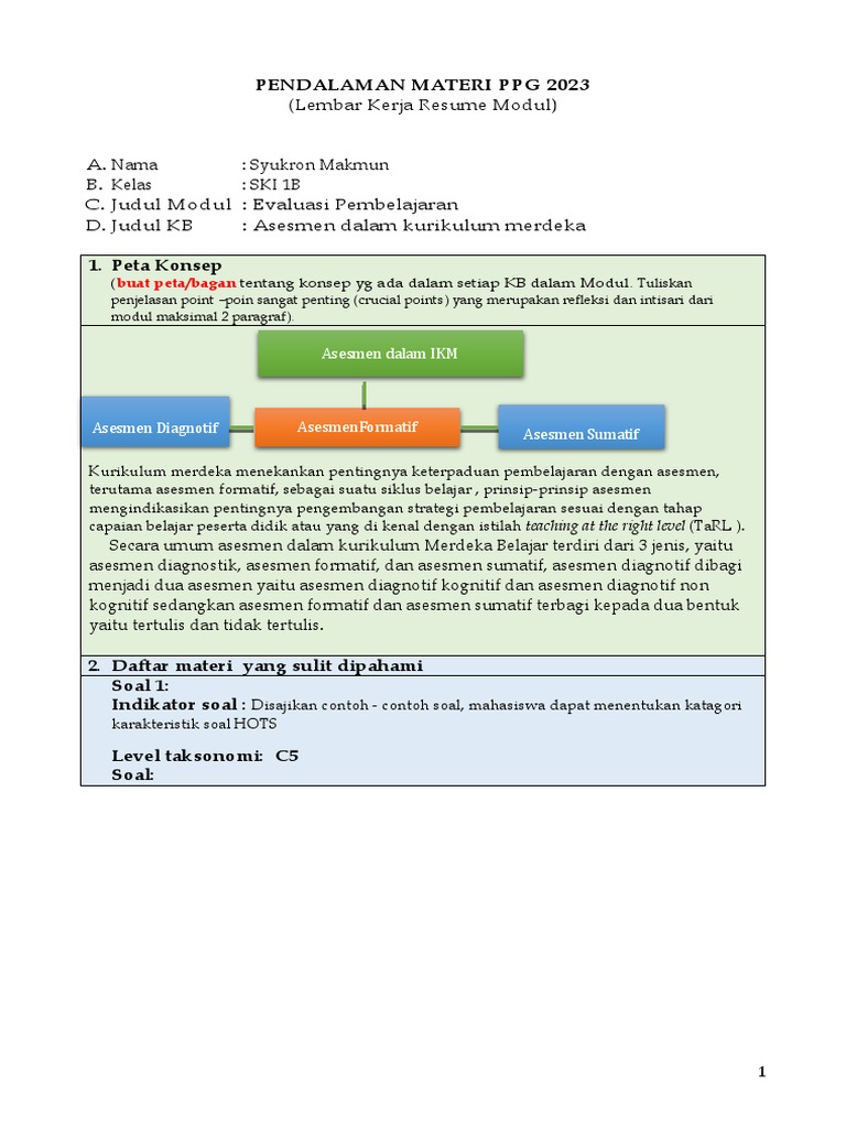 LK Resume Pendalaman Materi KB 2 | PDF
