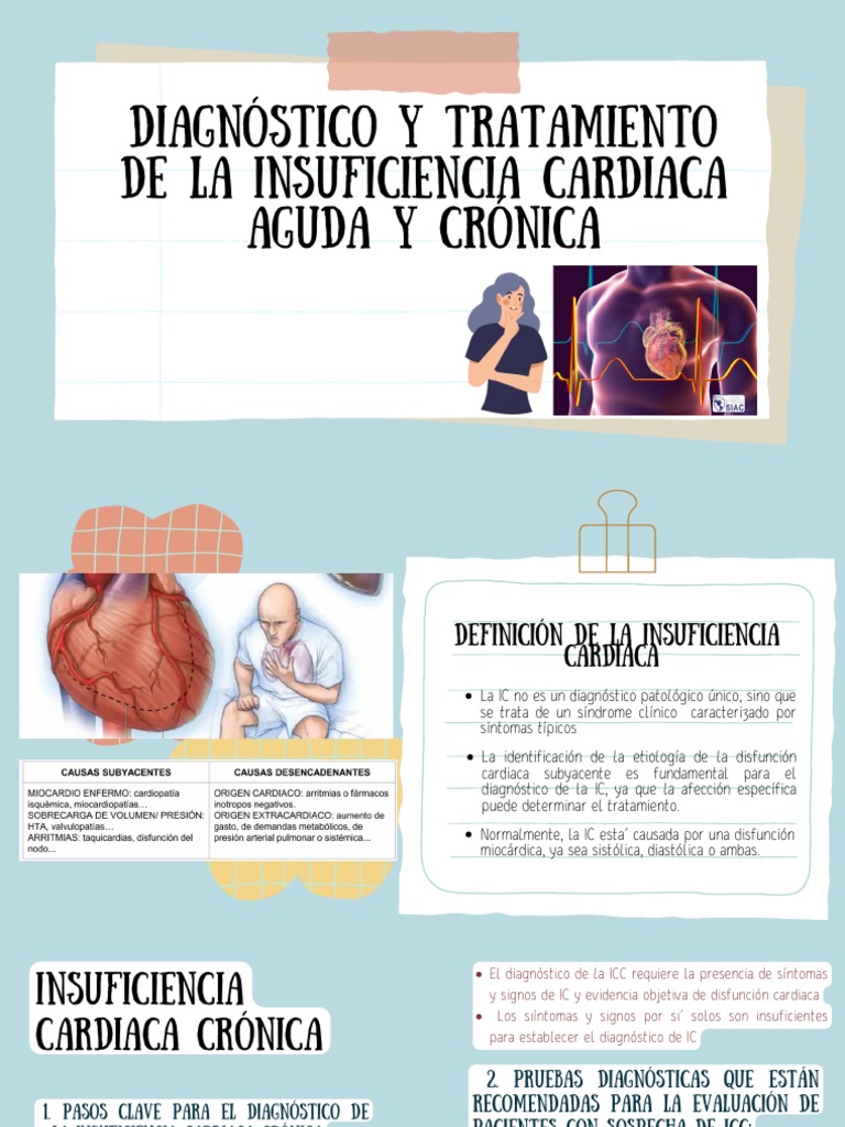 Diagnóstico y Tratamiento de La Insuficiencia Cardiaca Aguda y Cronica | PDF