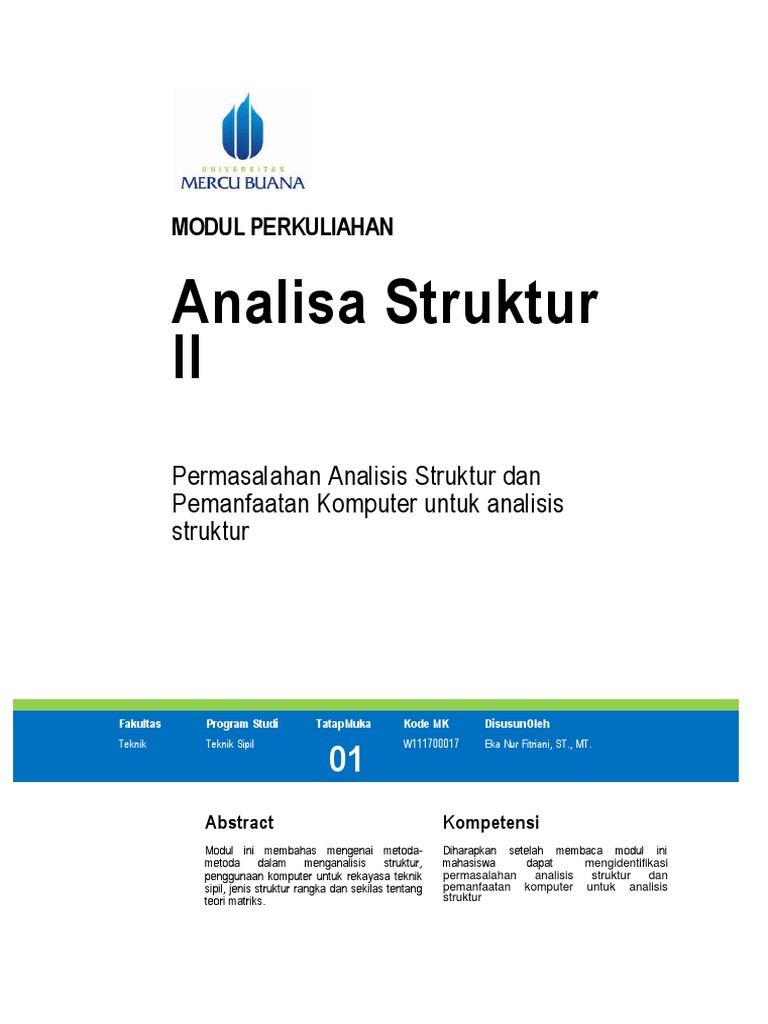 Analisa Struktur 2-Modul 1 | PDF