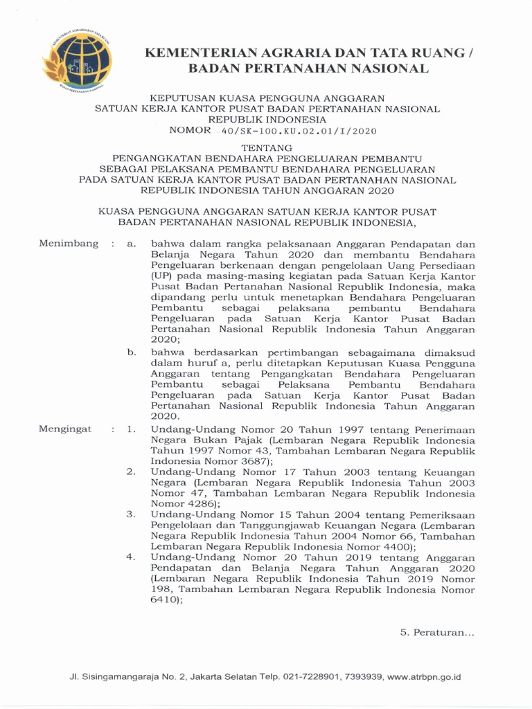 SK 40 Pengangkatan BPP | PDF