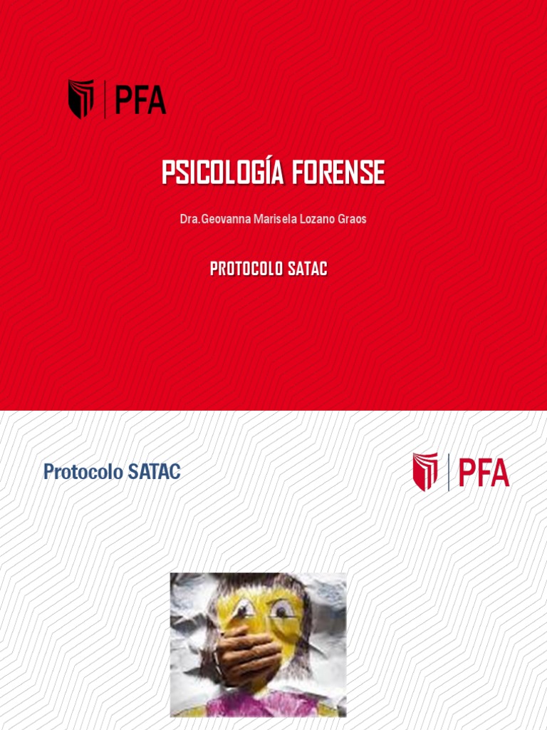 Protocolo SATAC en Entrevistas Forenses | PDF | Relaciones personales ...