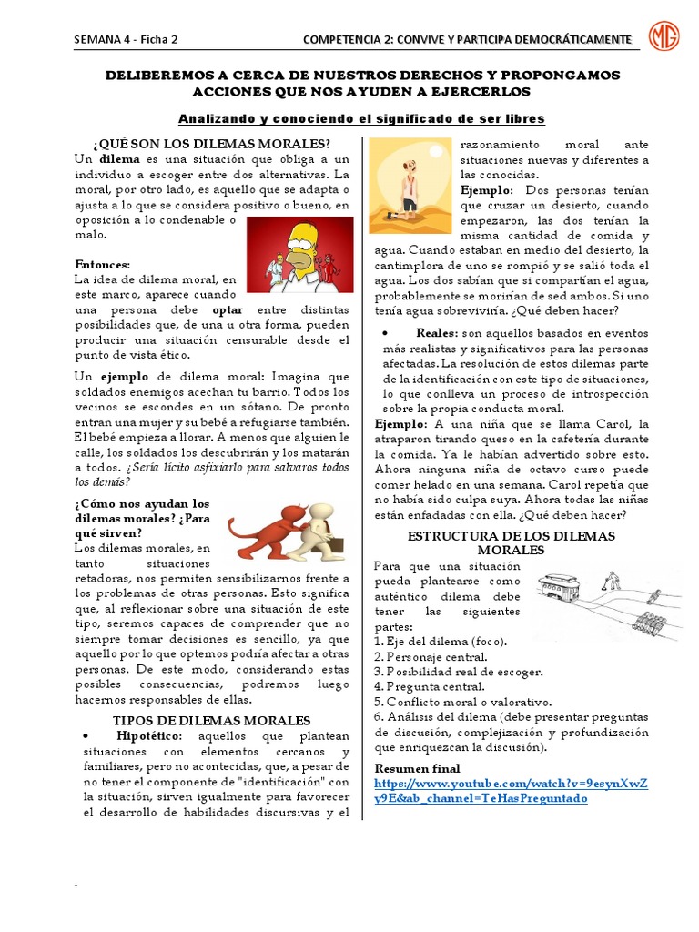 Semana 4 - Ficha 2 Analizando y Conociendo El Significado de Ser Libres ...