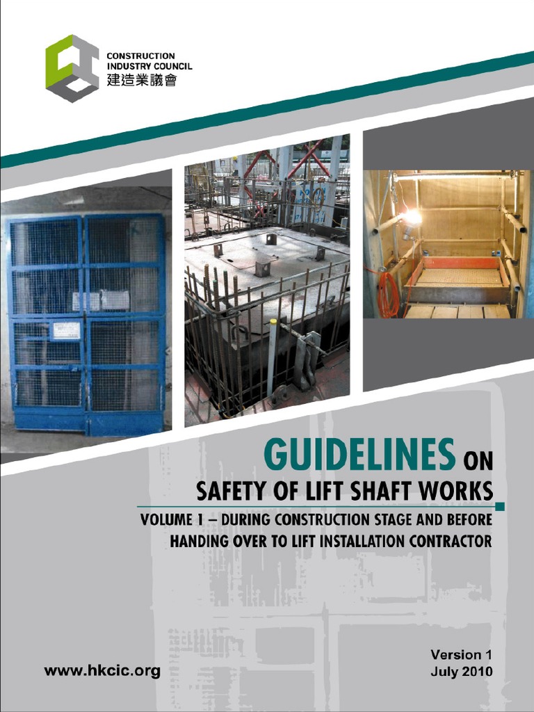 Guidelines On Lift Shaft Works (Vol 1) | PDF | Occupational Safety And ...