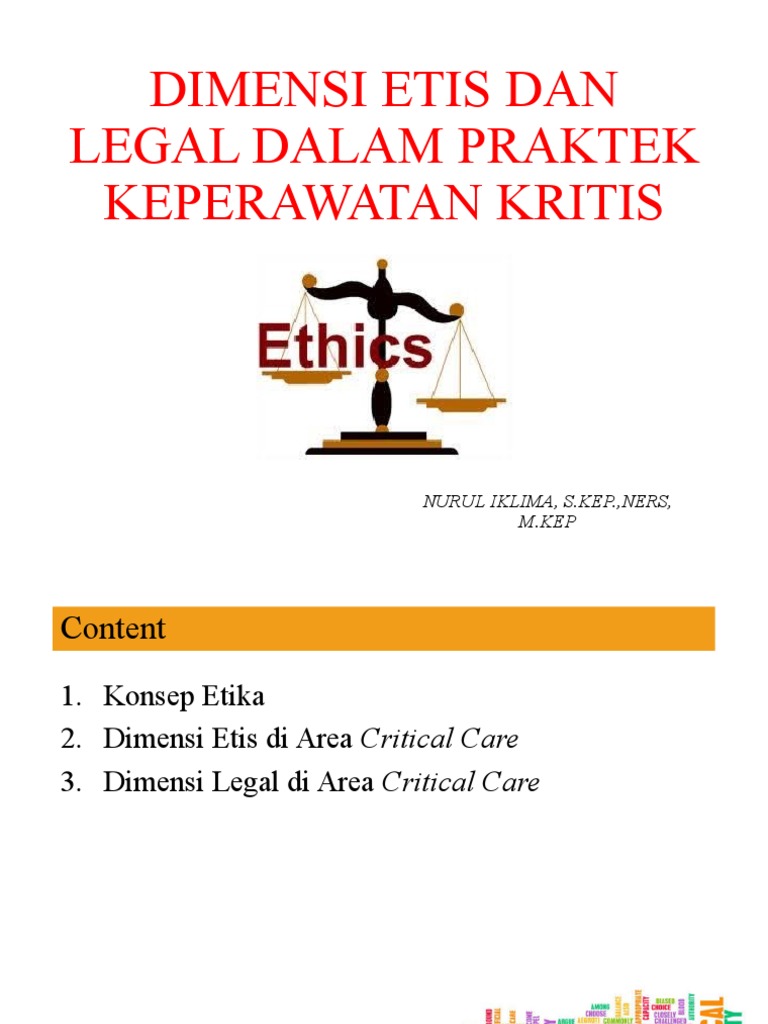 PTM 4. Dimensi Etis Dan Legal Dalam Praktek Keperawatan Kritis | PDF