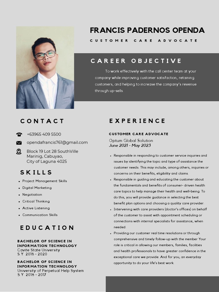 CV - Francis Openda | PDF | Information | Customer