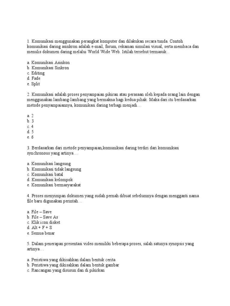 Soal Pat Simdig | PDF | Game & Aktivitas | Seni