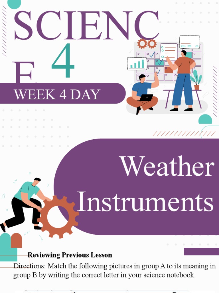 Science 4 Q4 W4 Day 1 4 1 | PDF | Thermometer | Weather