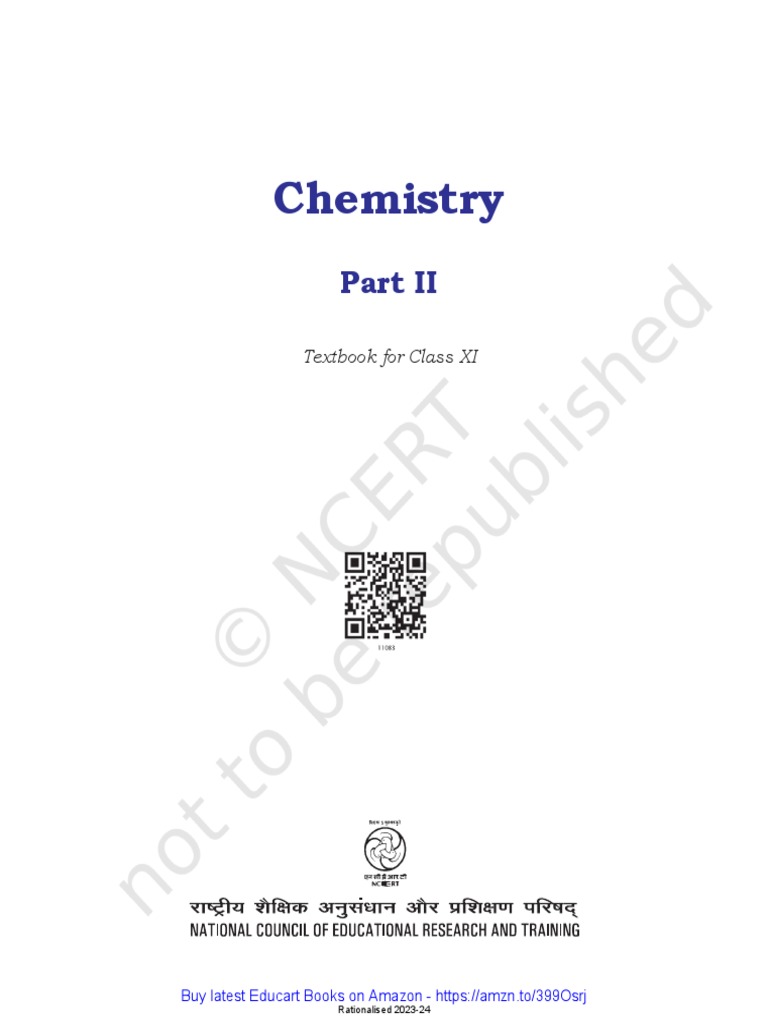 NCERT Class 11 Chemistry Book (Part II) | PDF