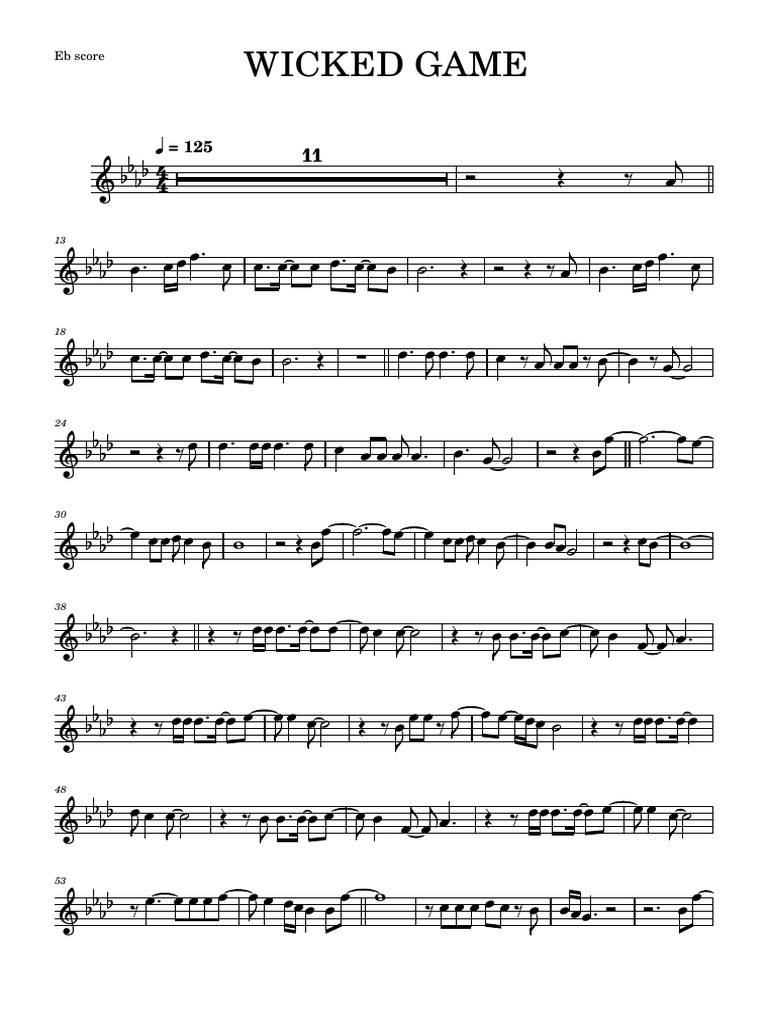 Wicked Game Eb Score | PDF