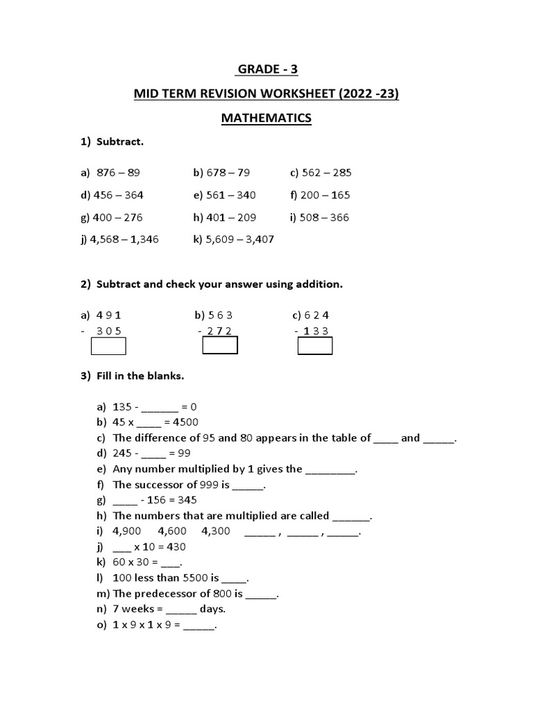 Math Worksheet | PDF | Mathematics | Arithmetic