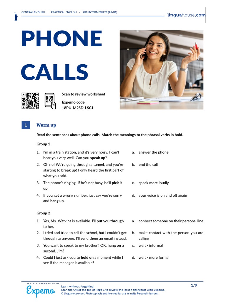 Phone Calls American English Student | PDF