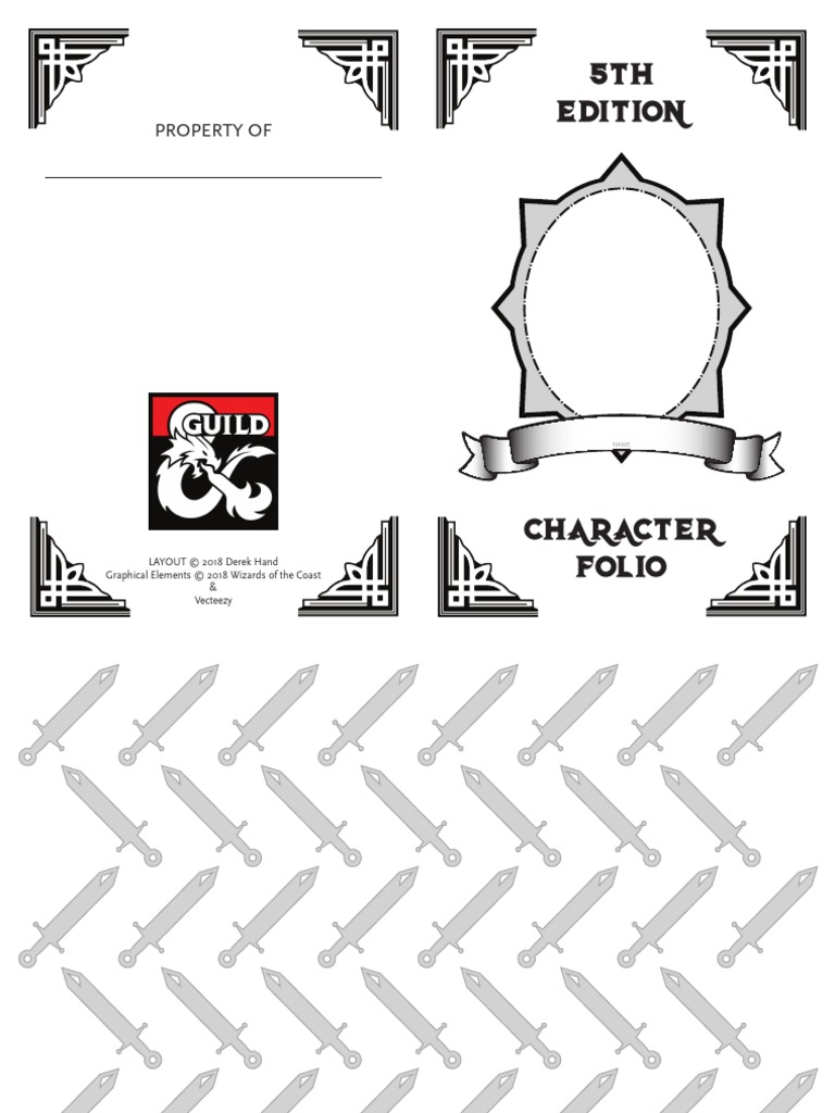 5e Character Folio Booklet | PDF | Fantasy Games | Fantasy Role Playing ...