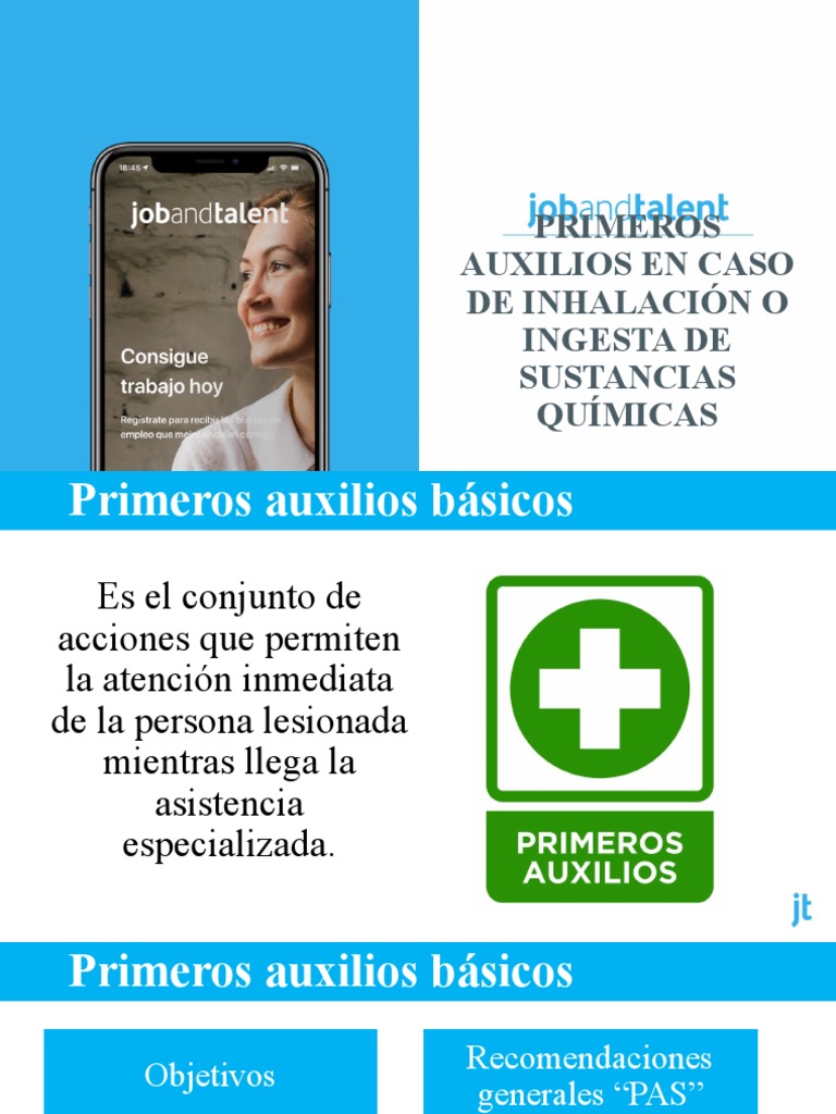 Primeros Auxilios en Caso de Inhalación o Ingesta de Sustancias Químicas-Marzo | PDF | Primeros ...