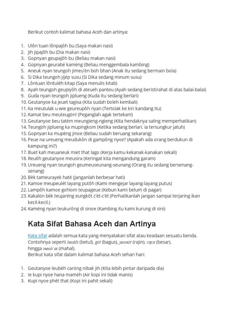 Ie Kupi Nyoe Hana Mamèh | PDF