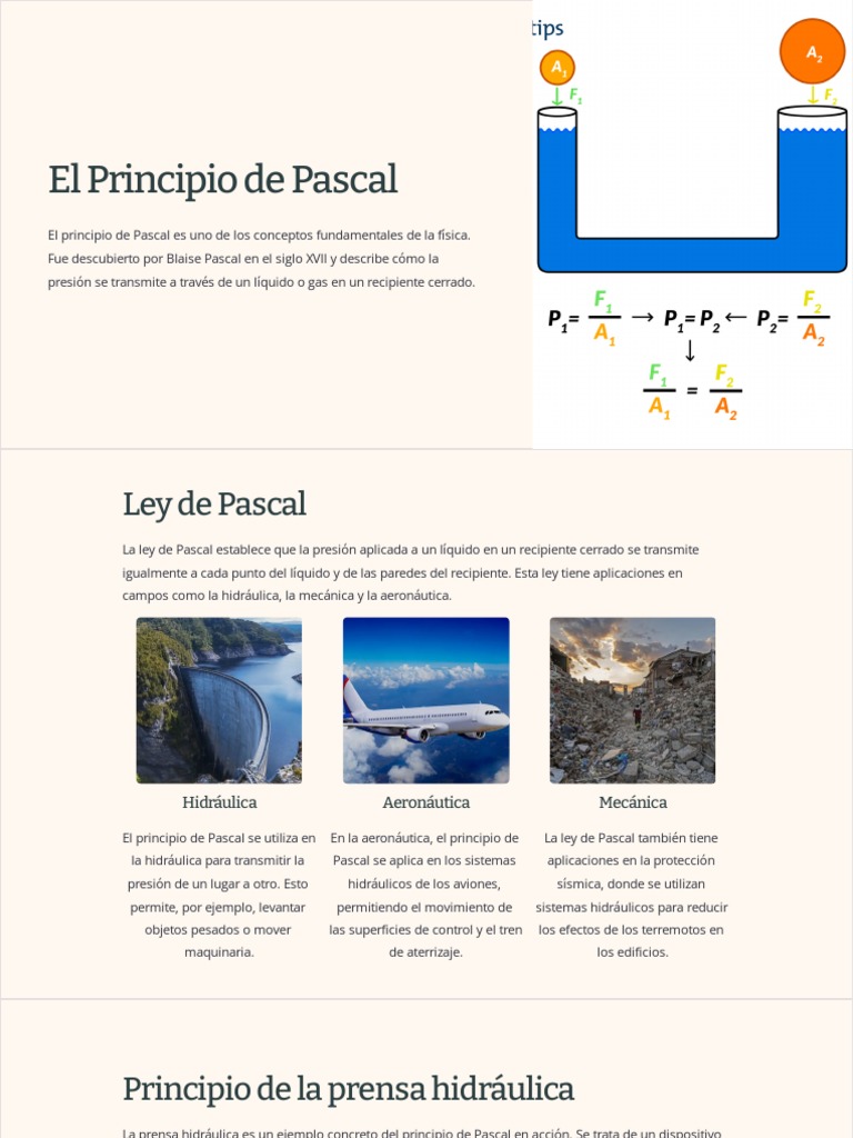Innovaciones del Principio de Pascal | PDF