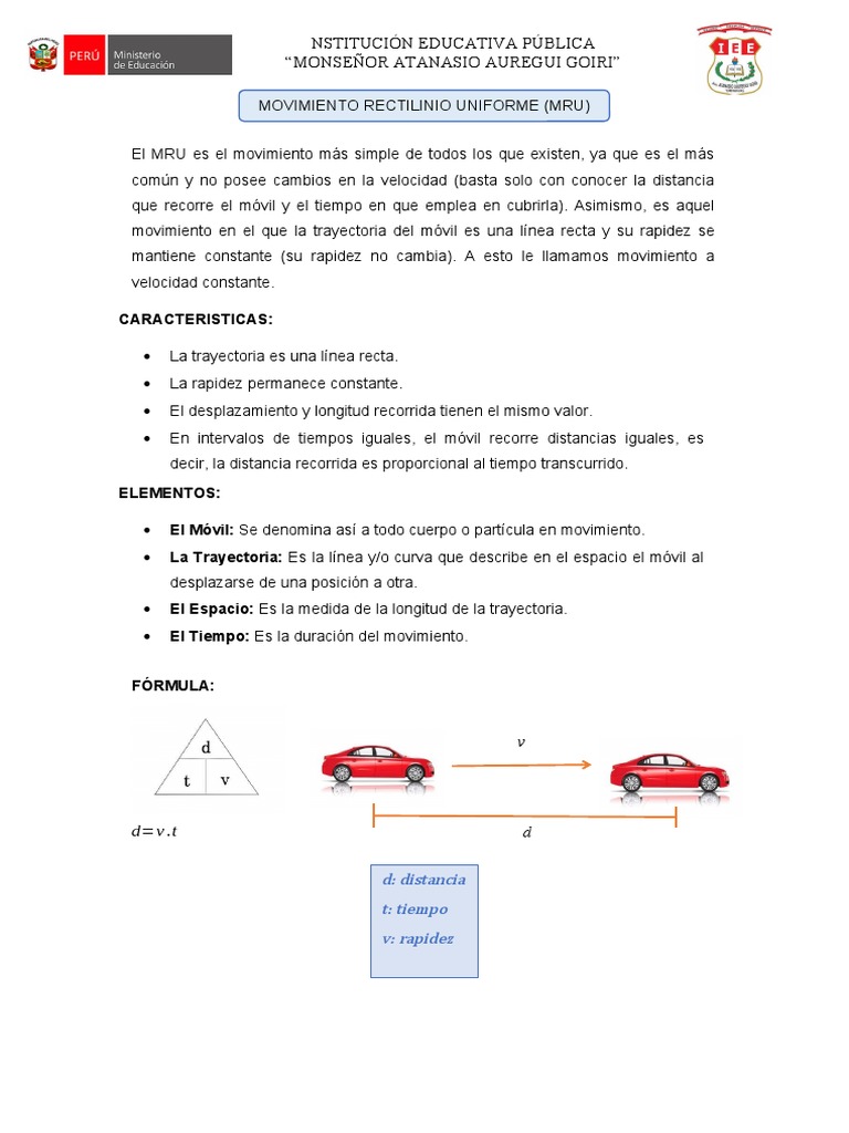 FICHA PRACTICA_MRU | PDF