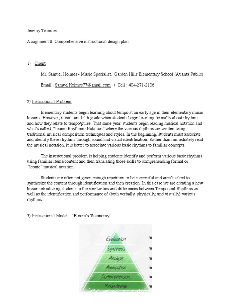 Slo4 A - Medt 7490 Assignment 8 Comprehensive Instructional Design Plan ... Slo4 A - Medt 7490 Assignment 8 Comprehensive Instructional Design Plan ...