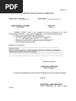 Travel Certification Form Template | PDF