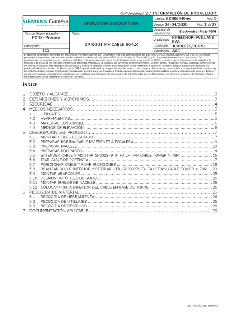 8.-Gd386949-2 Op Rout MV Cable Sg4.x | PDF