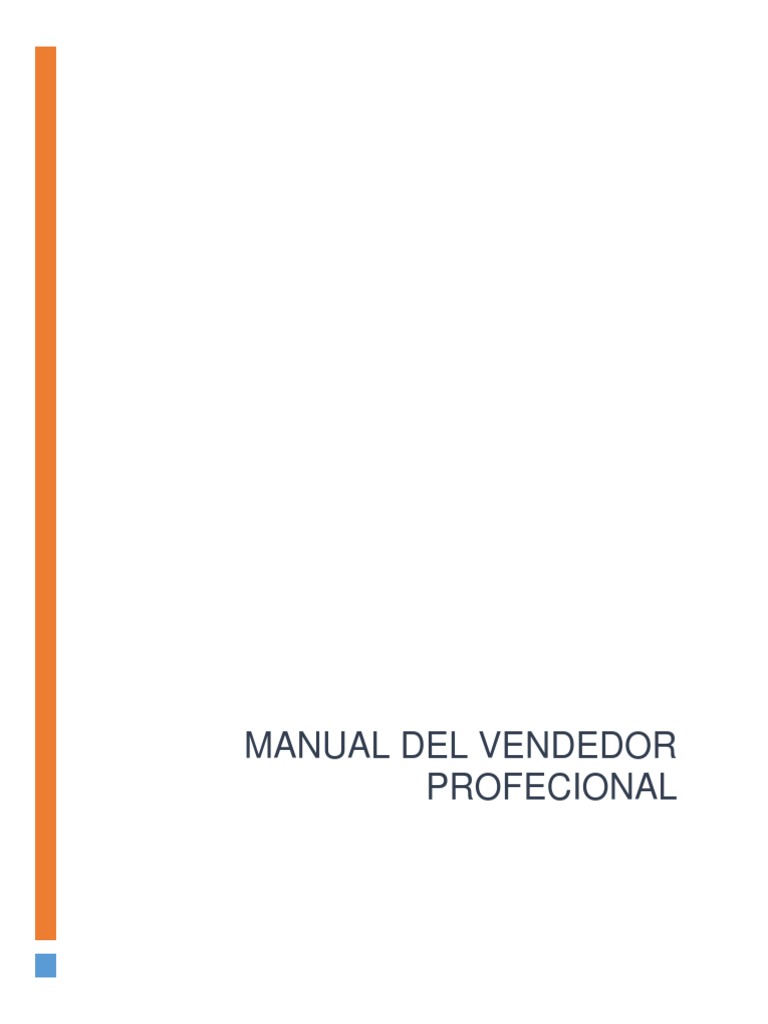 Manual del Vendedor Profesional | PDF